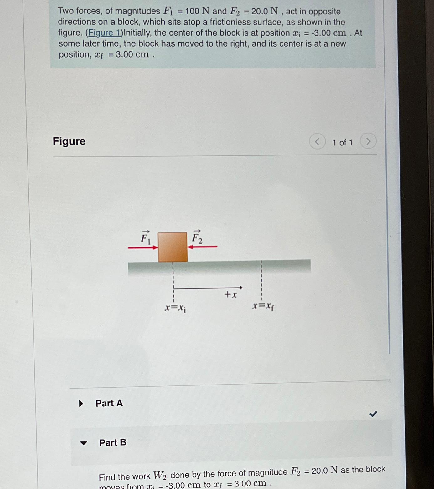 Solved Two forces, of magnitudes F1=100N ﻿and F2=20.0N, ﻿act | Chegg.com