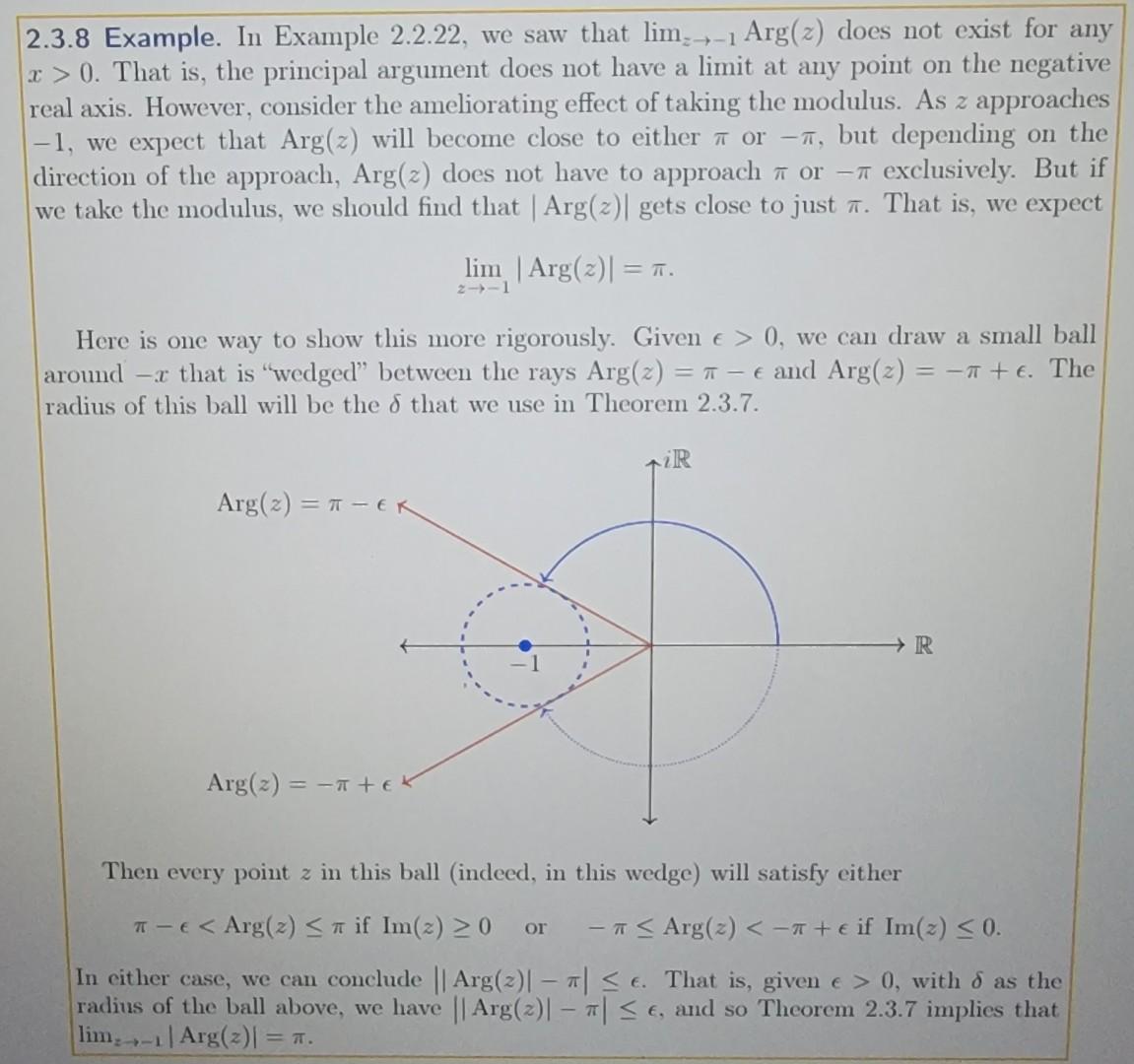 Solved 2.4.6 Problem (!). (i) Explain why the function Arg: | Chegg.com