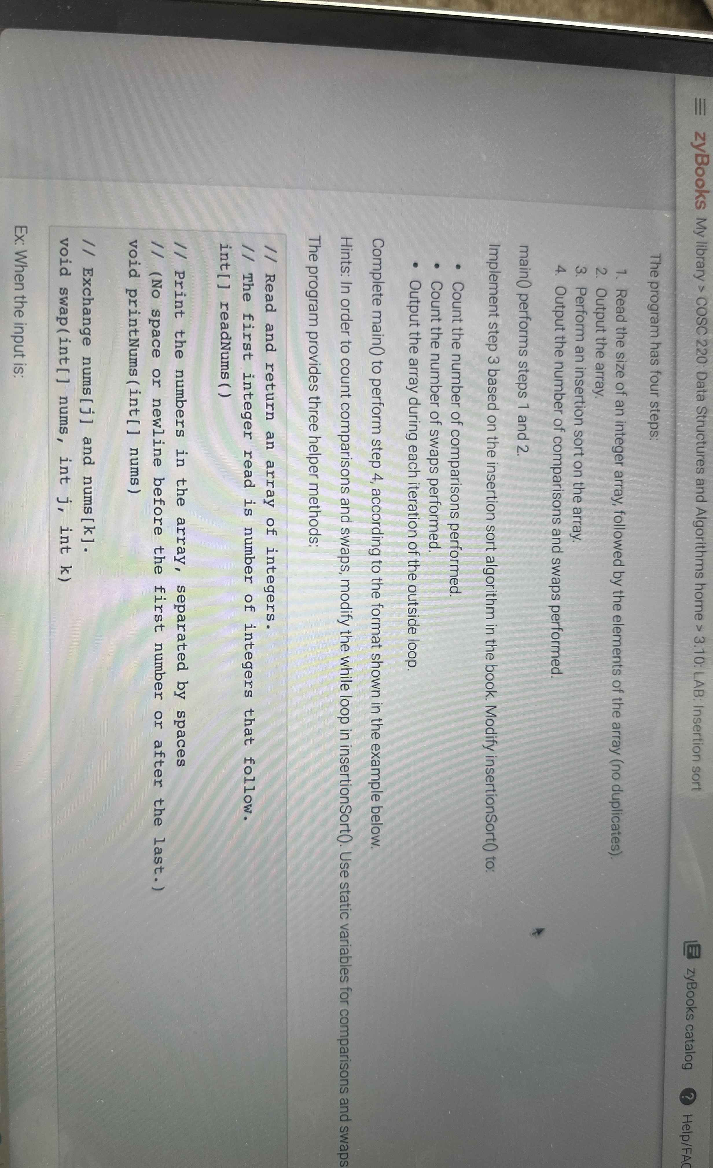 Solved My library > ﻿COSC 220: Data Structures and | Chegg.com