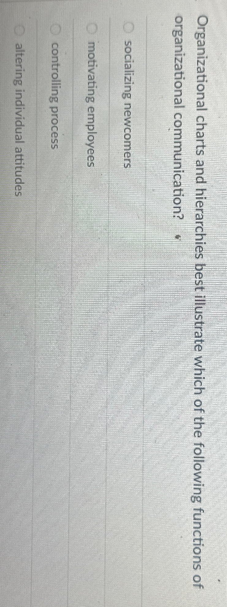Solved Organizational charts and hierarchies best illustrate | Chegg.com