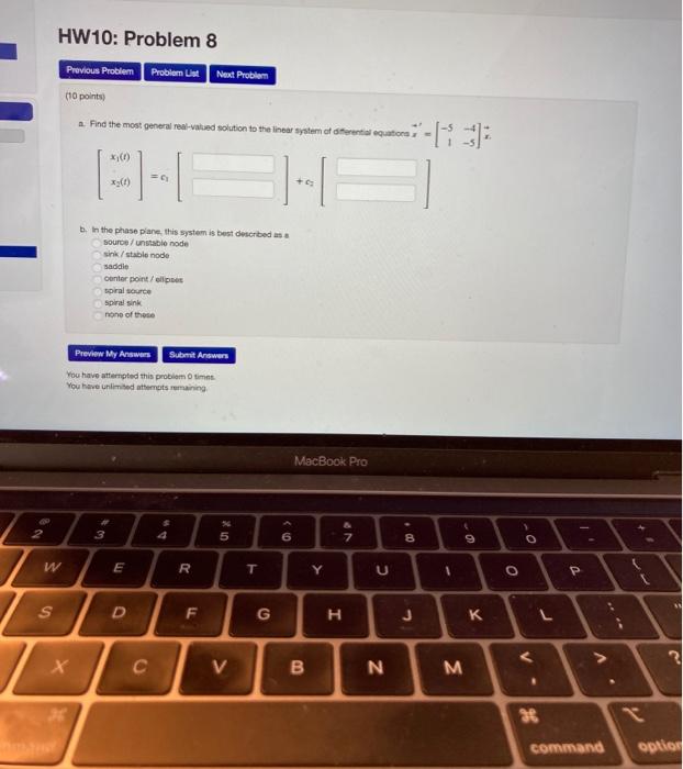 Solved HW10: Problem 8 Previous Problem Problem List Nest | Chegg.com