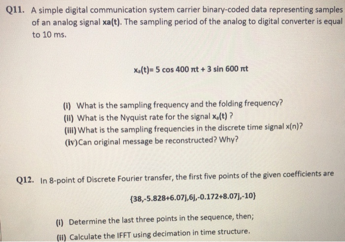 Solved Q6. Sketch the output for the given signal z(t) in | Chegg.com