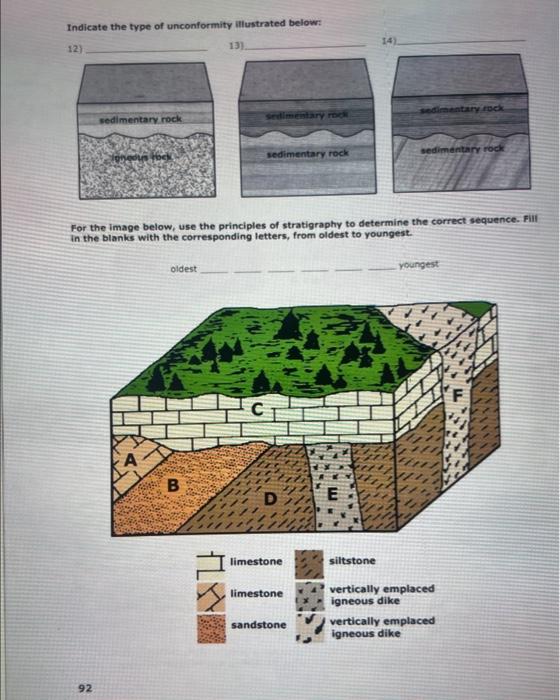 Solved Lab 17: Fossils and Stratigraphy Uwing things are | Chegg.com