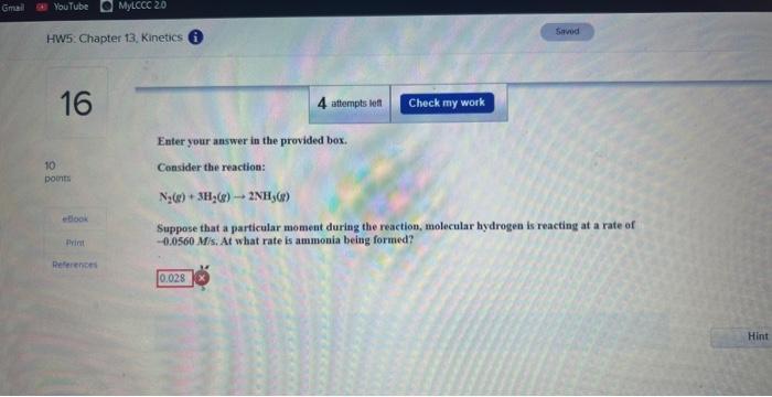 Solved Enter your answer in the provided box. Consider the | Chegg.com