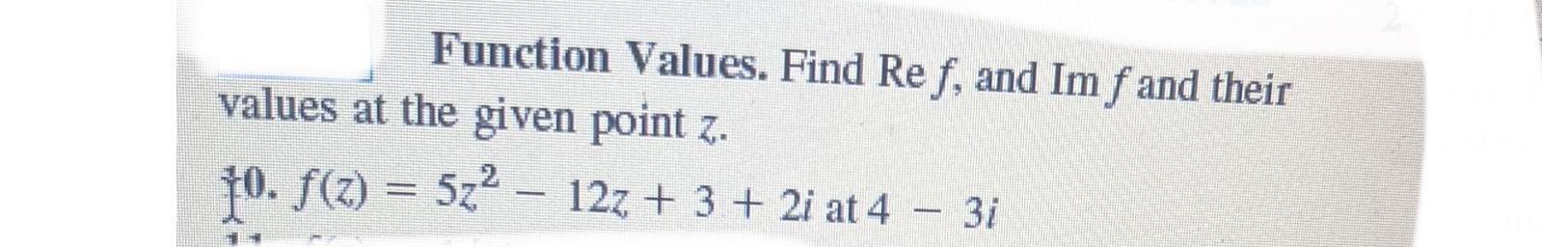Solved Function Values. Find Ref, and Imf and their values | Chegg.com