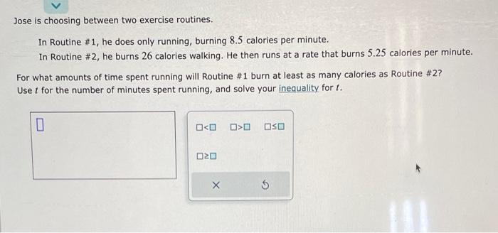 Solved Jose is choosing between two exercise routines. In | Chegg.com