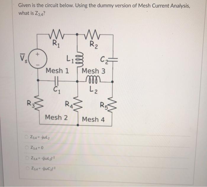 Solved Given is the circuit below. Using the general version | Chegg.com