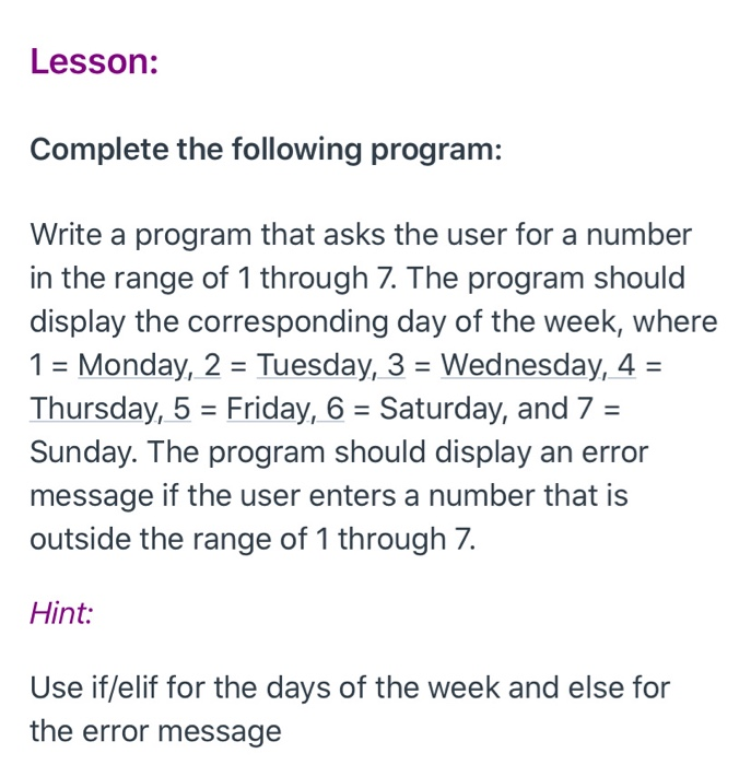 Solved Programming Practice 31 Simple If Statements Days 5774