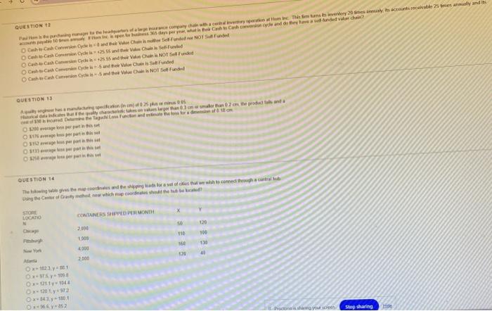 Solved Ques HoN t: Question is OuEstion i4 | Chegg.com