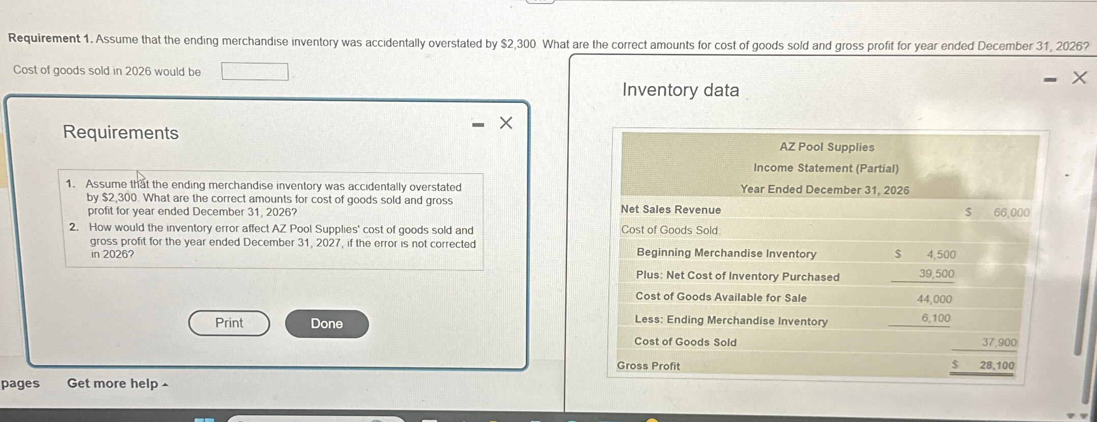 Solved Requirement 1. ﻿Assume that the ending merchandise | Chegg.com