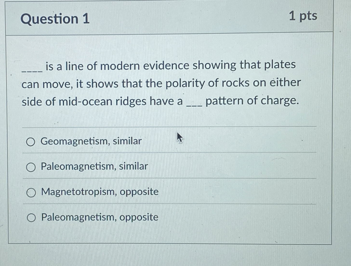 Solved Question 11 ﻿ptsis a line of modern evidence showing | Chegg.com