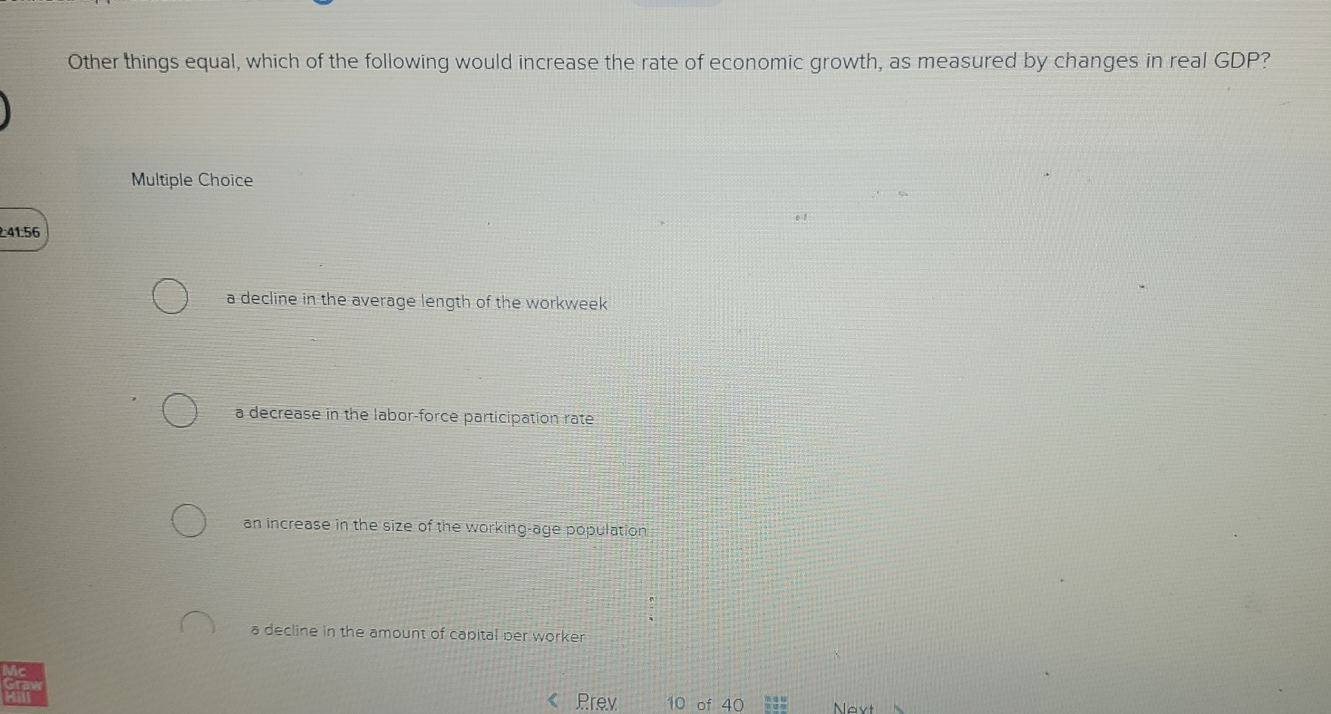 Solved Other things equal, which of the following would | Chegg.com