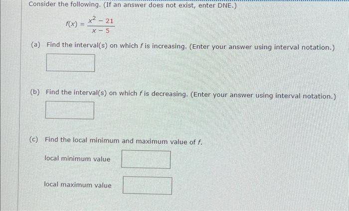 Solved Consider the following. (If an answer does not exist, | Chegg.com