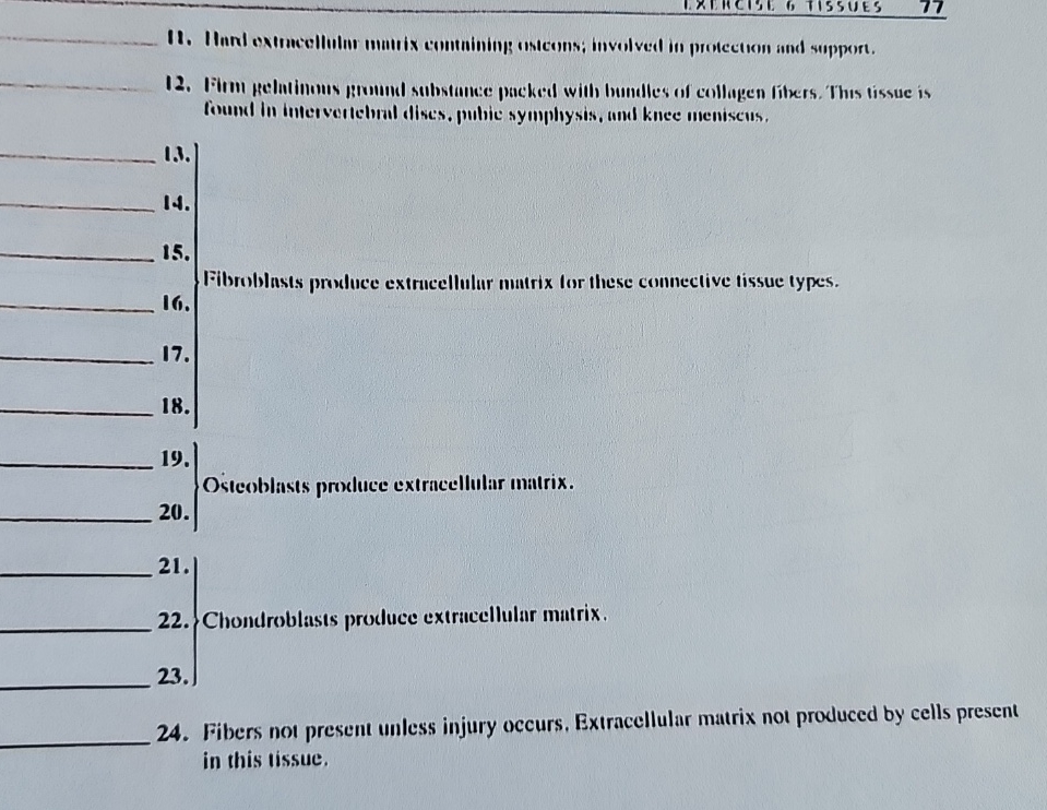 Solved match their connective tissues ound lin | Chegg.com