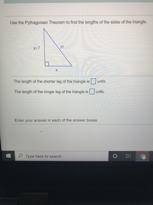 Solved Use the Pythagorean Theorem to find the lengths of | Chegg.com