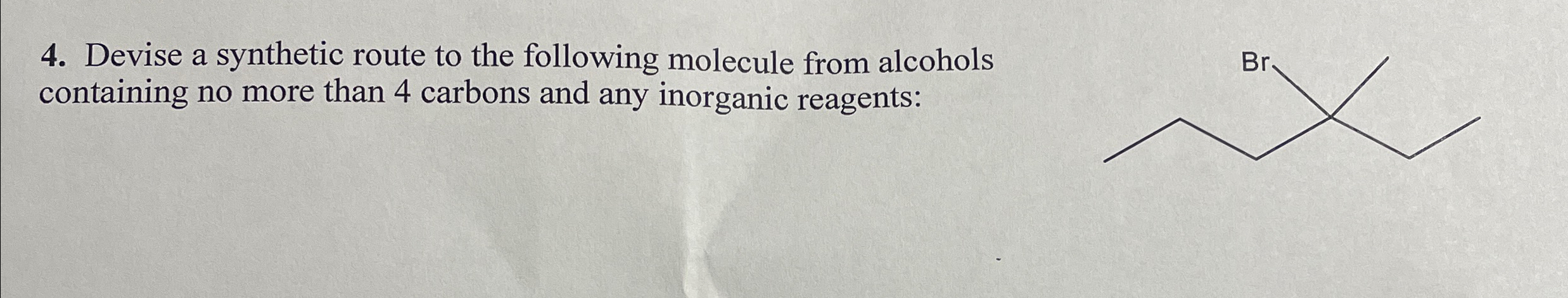 Solved Devise a synthetic route to the following molecule | Chegg.com