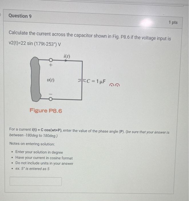 Solved Calculate the current across the capacitor shown in | Chegg.com