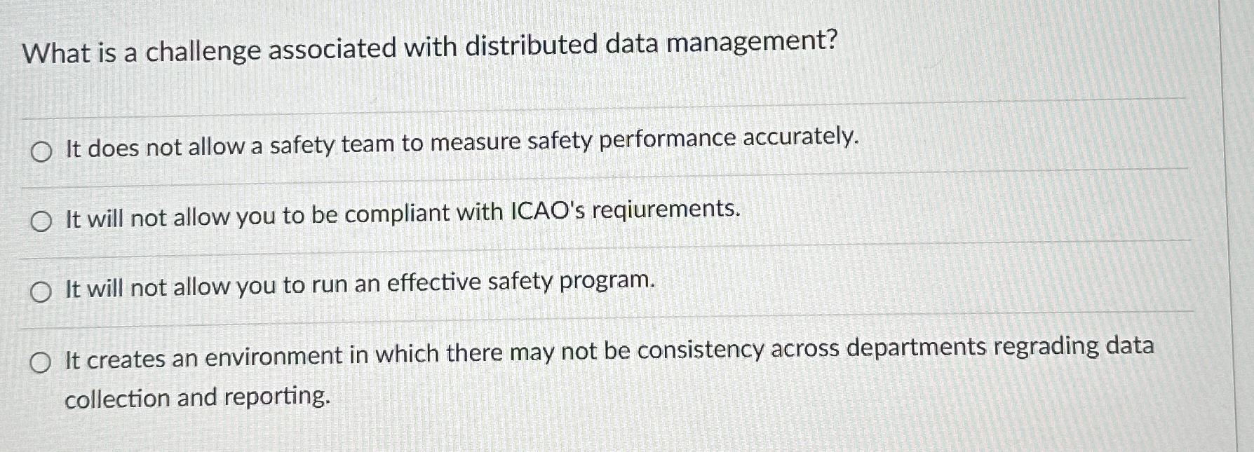 Solved What is a challenge associated with distributed data | Chegg.com