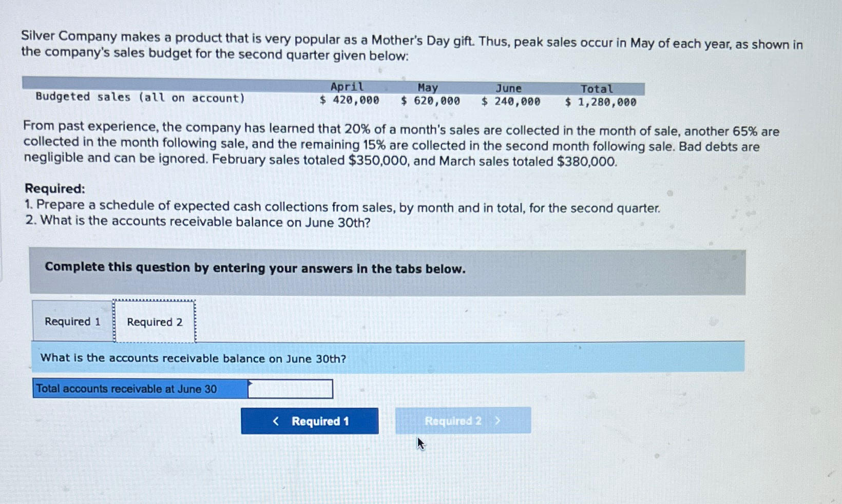 Solved Exercise 8-1 (Algo) ﻿Schedule of Expected Cash | Chegg.com