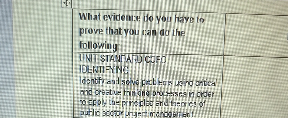 Solved What evidence do you have to prove that you can do | Chegg.com