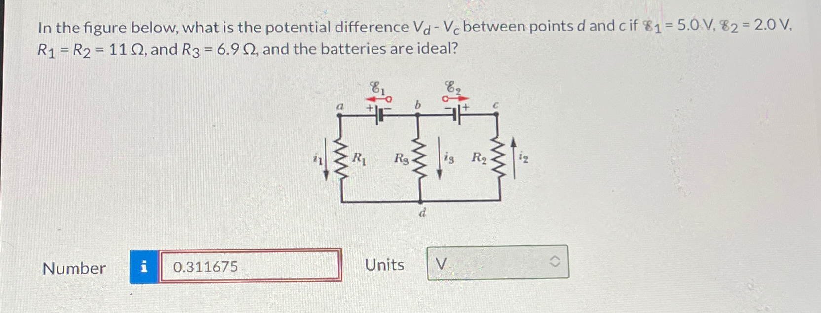 Solved the figure below, what is the potential difference | Chegg.com
