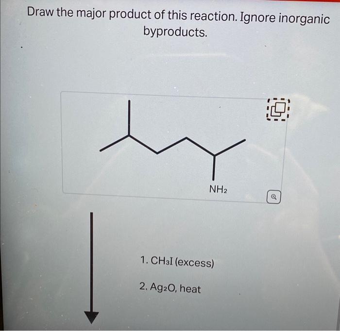 Solved Draw the major product of this reaction. Ignore | Chegg.com