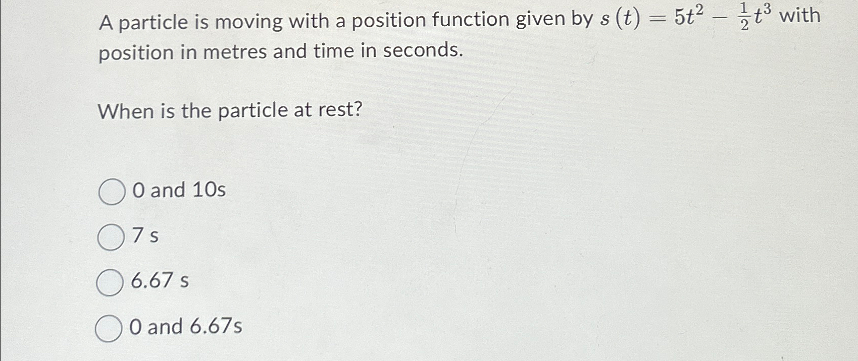 Solved A particle is moving with a position function given | Chegg.com
