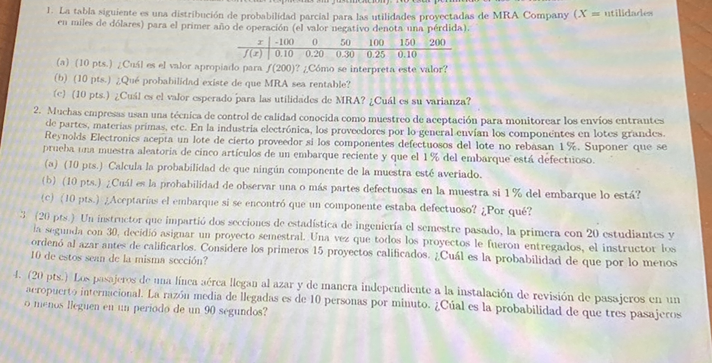 Solved La tabla siguiente es una distribución de | Chegg.com