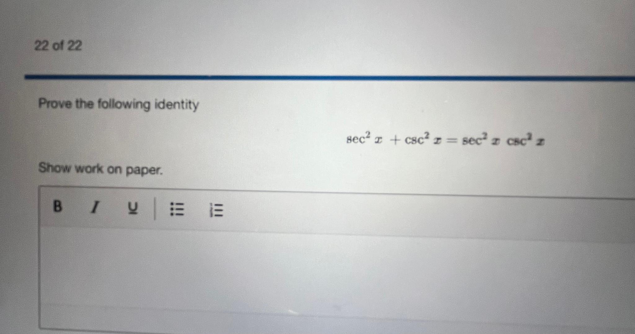 Solved 22 ﻿of 22Prove the following | Chegg.com
