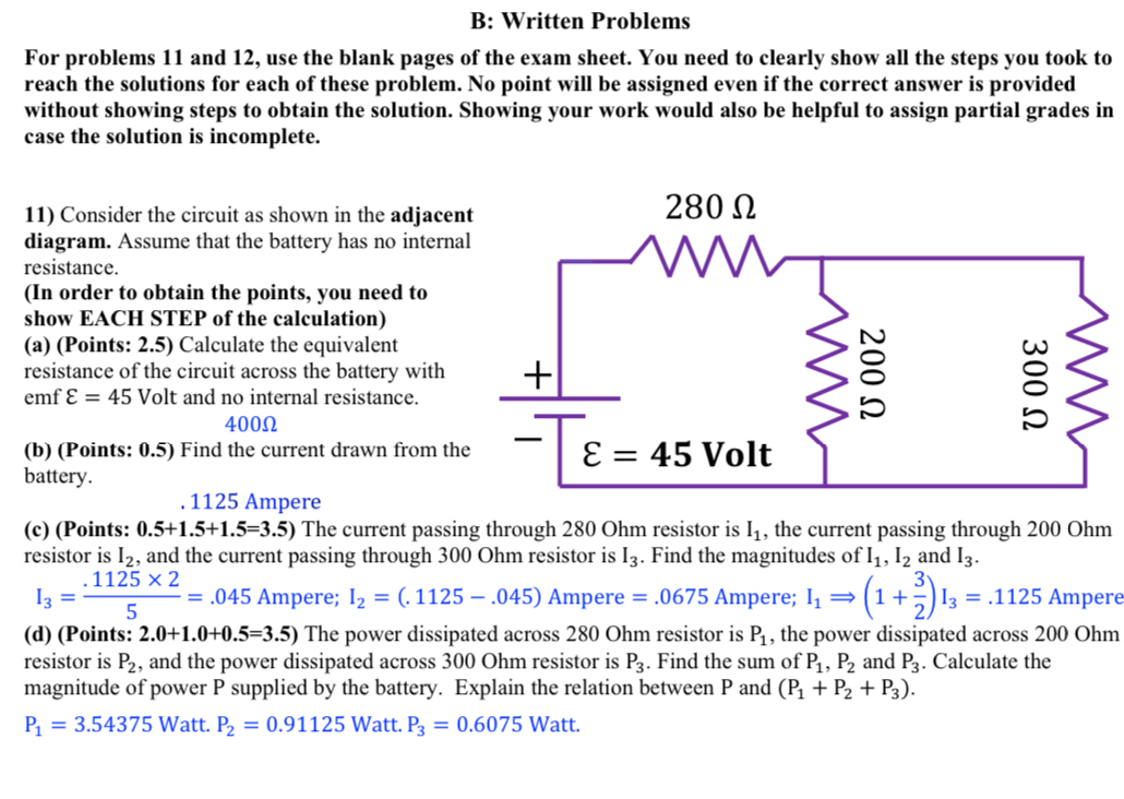 Solved B: Written ProblemsFor problems 11 ﻿and 12, ﻿use the | Chegg.com
