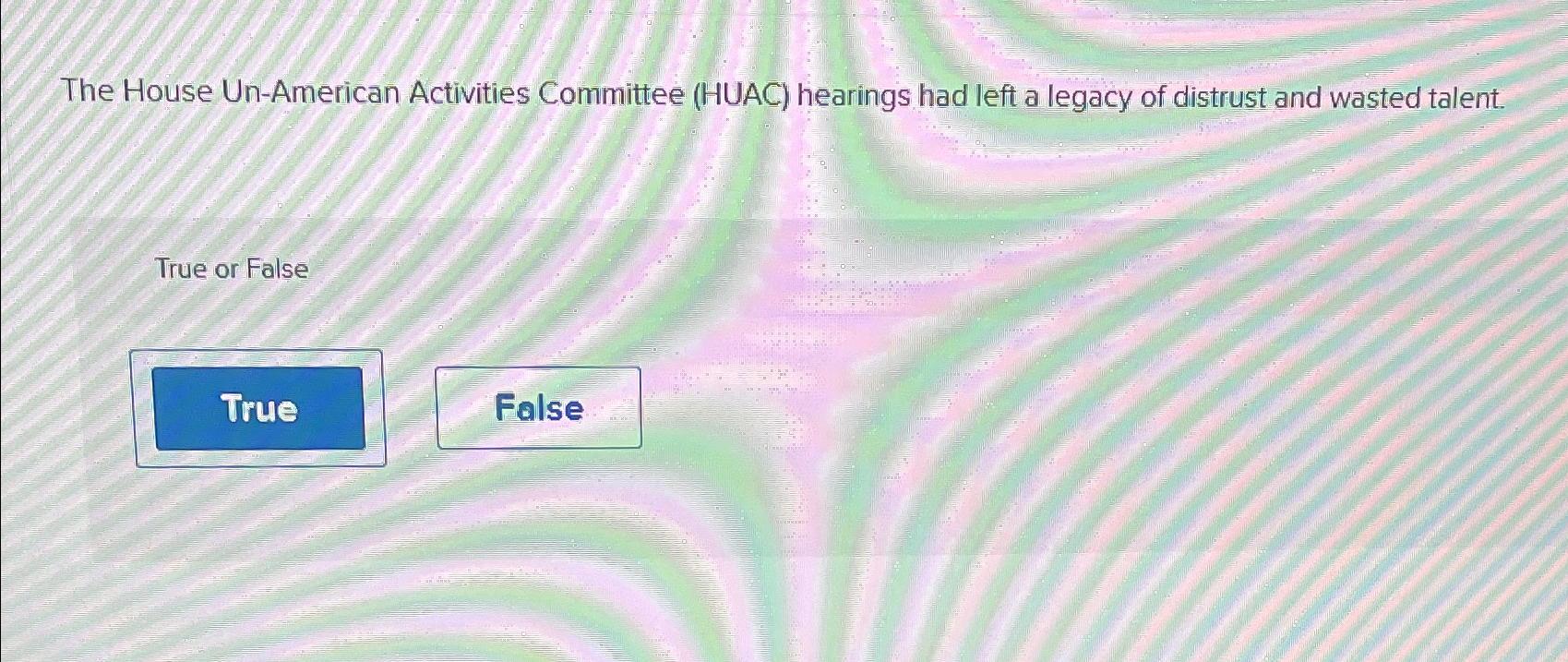 Solved The House Un-American Activities Committee (HUAC) | Chegg.com