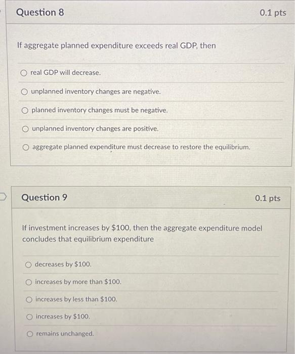 Solved Induced expenditure is any expenditure that is fixed | Chegg.com