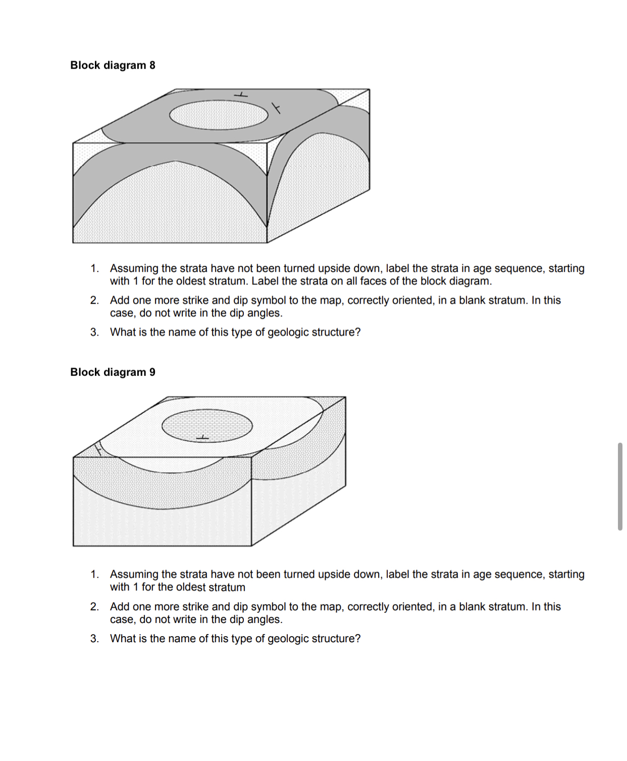 Block diagram 8Assuming the strata have not been | Chegg.com