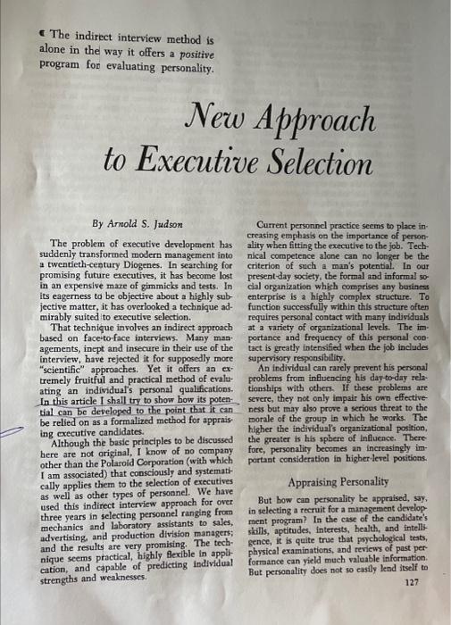 c The indirect interview method is alone in the way | Chegg.com