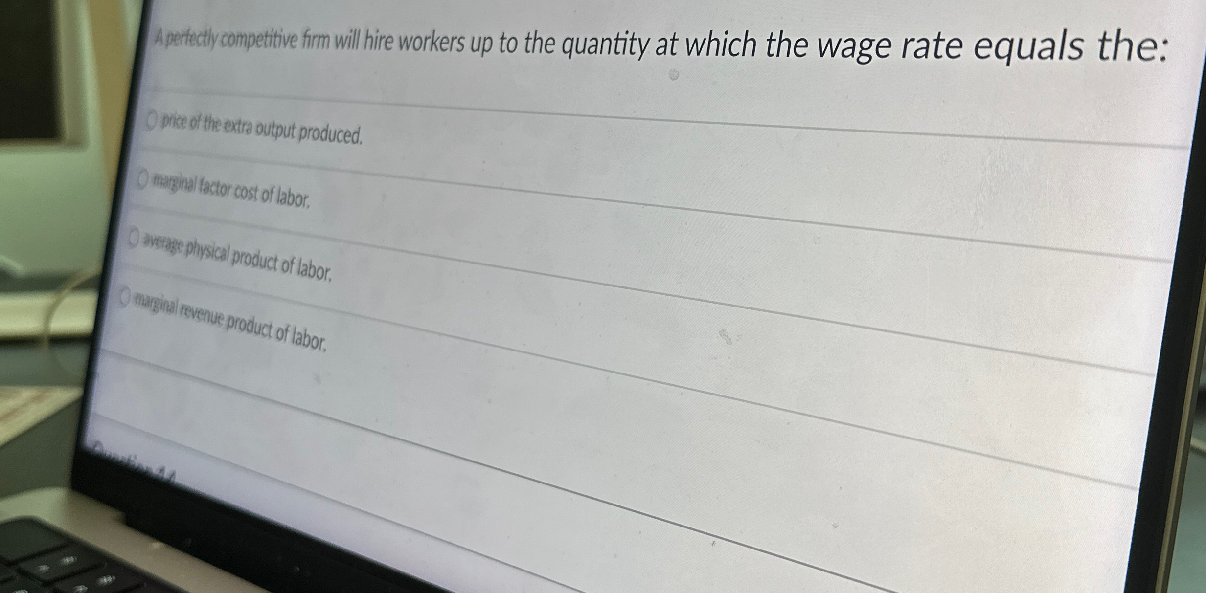Solved A perfectly competitive frim will hire workers up to | Chegg.com