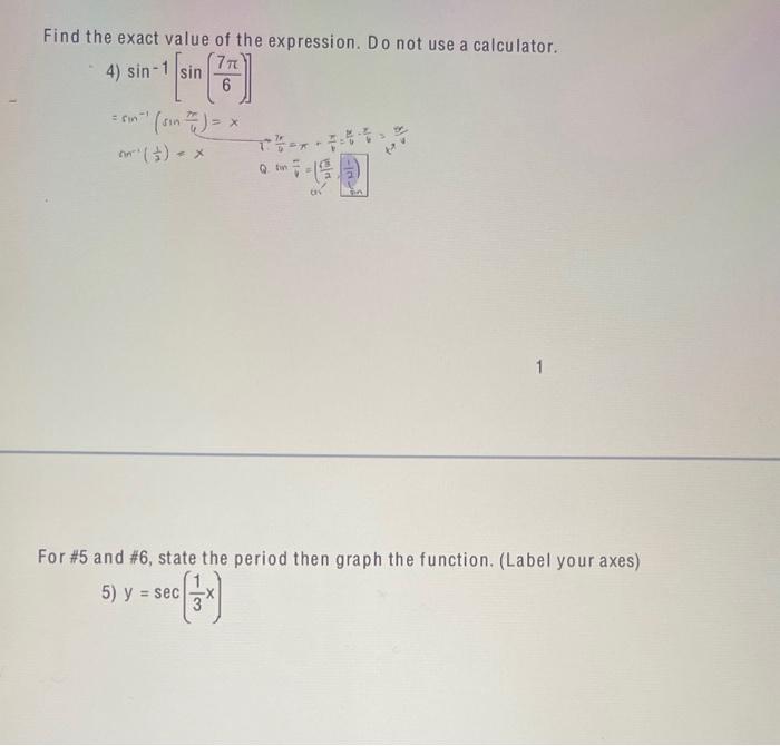 Solved Find the exact value of the expression. Do not use a | Chegg.com