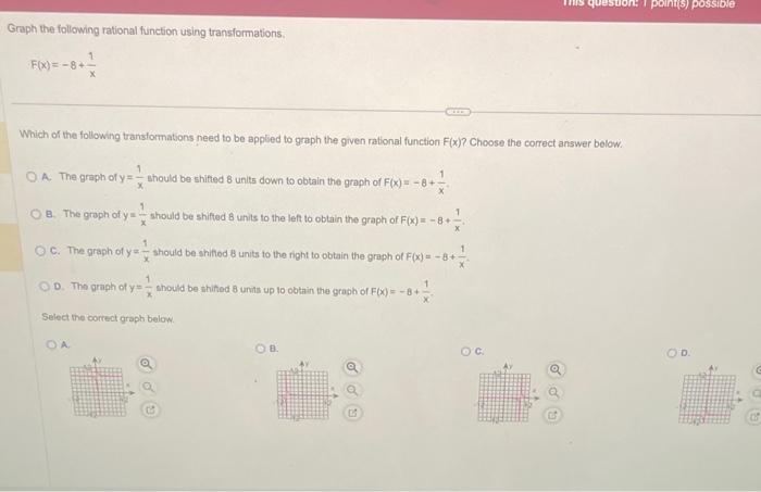 Solved Graph the following rational function using | Chegg.com