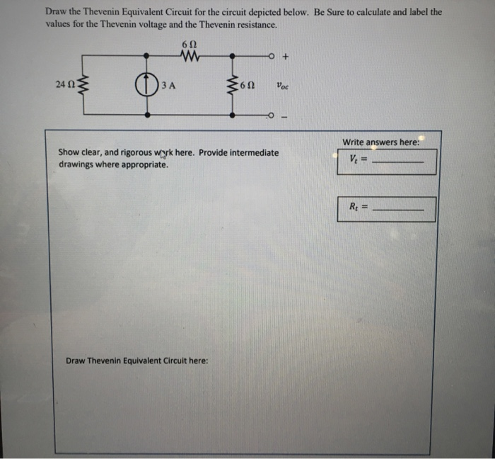 Solved Draw the Thevenin Equivalent Circuit for the circuit | Chegg.com