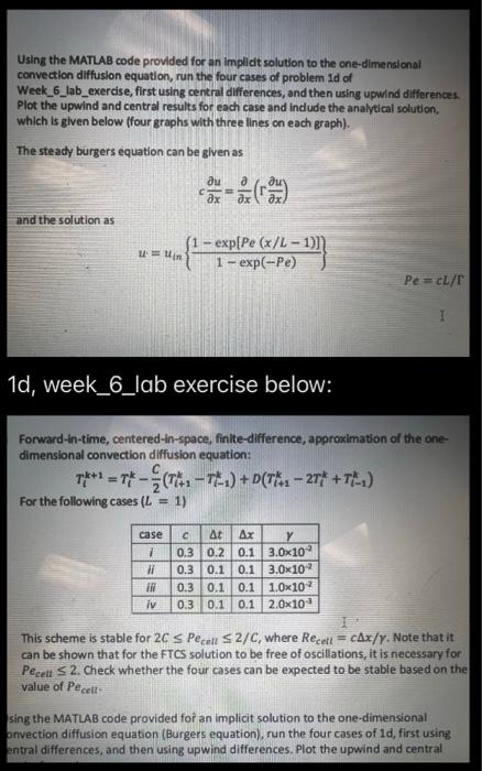 Solved Using the MATLAB code provided for an Implidt | Chegg.com
