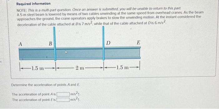 Solved Required information NOTE: This is a mult-part | Chegg.com