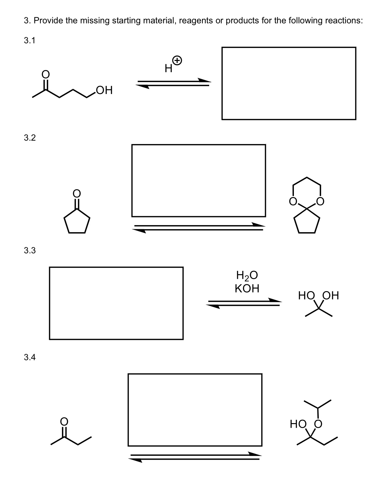 Solved Provide the missing starting material, reagents or | Chegg.com