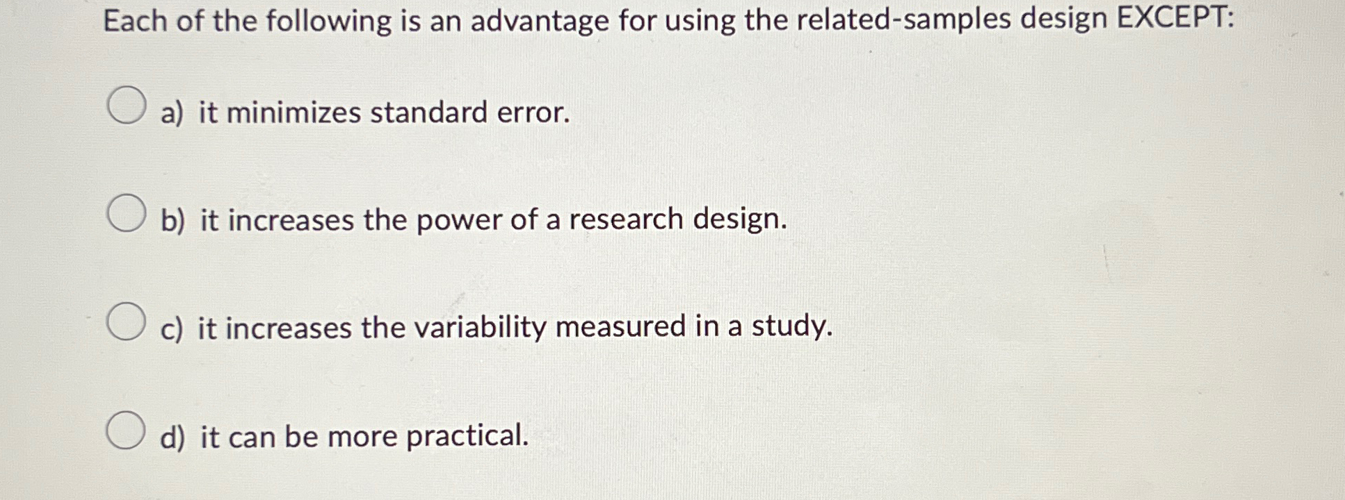 Solved Each of the following is an advantage for using the | Chegg.com
