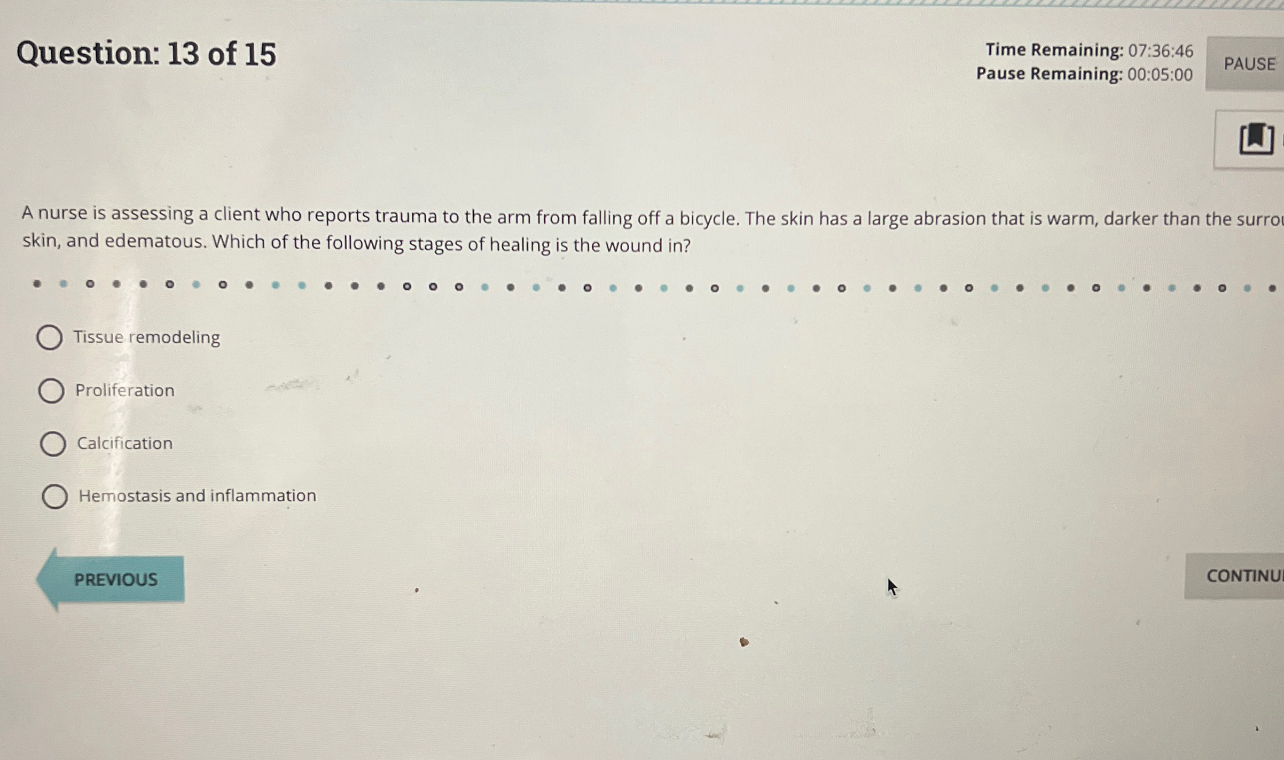 Solved Question: 13 ﻿of 15Time Remaining: 07:36:46Pause | Chegg.com