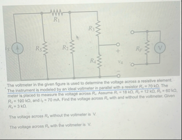 Solved The voltmeter in the given figure is used to | Chegg.com