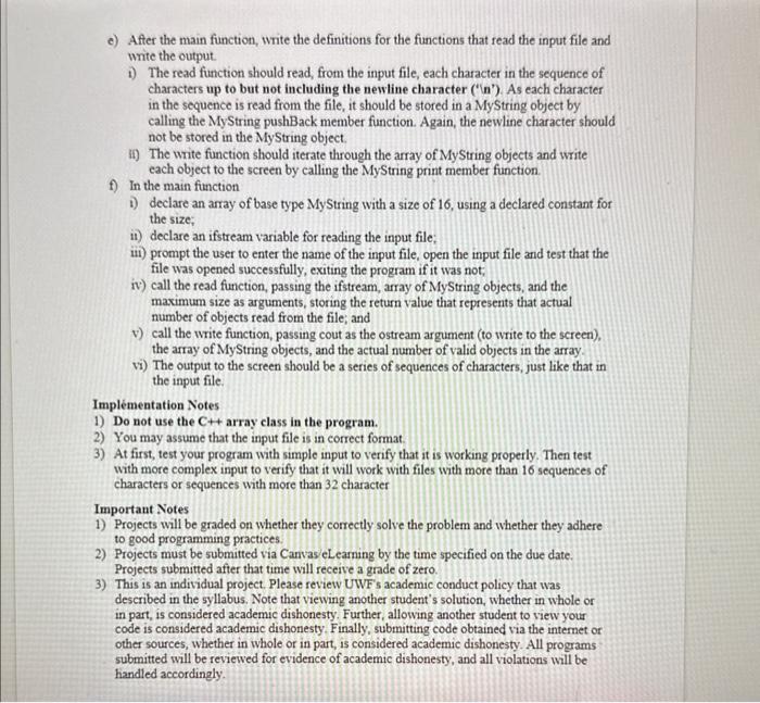 Solved See Assignment for due date Project Outcomes Develop | Chegg.com