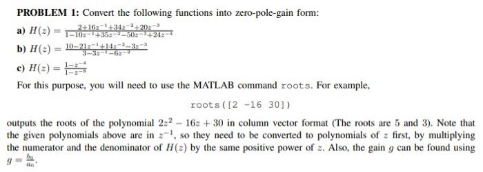 Solved PROBLEM 1: Convert the following functions into | Chegg.com