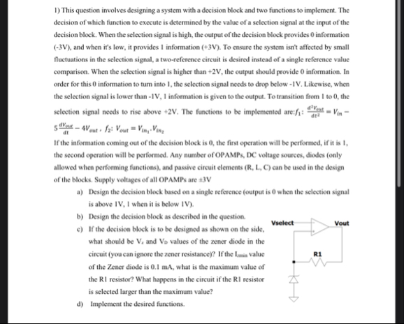PLEASE HAND WRITTEN This question involves designing | Chegg.com