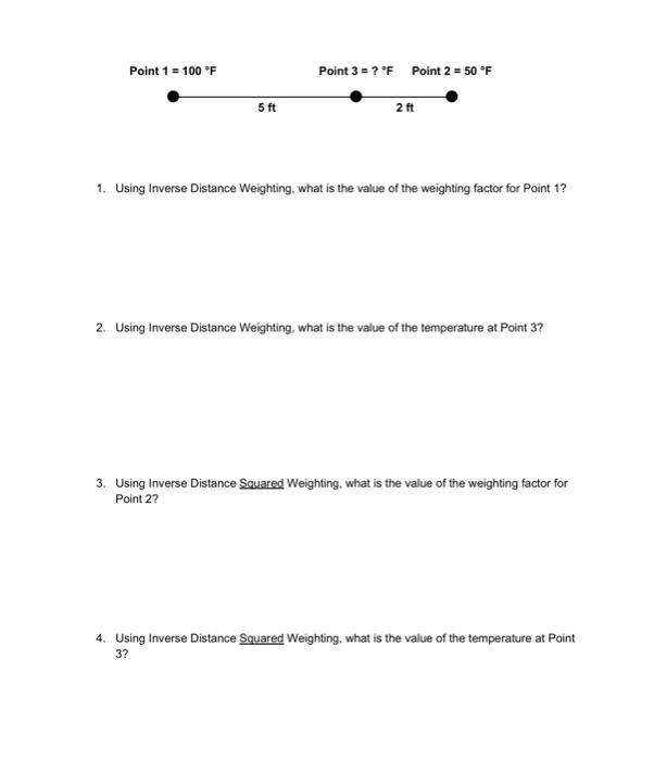 Solved 1. Using Inverse Distance Weighting, what is the | Chegg.com Solved 1. Using Inverse Distance Weighting, what is the | Chegg.com