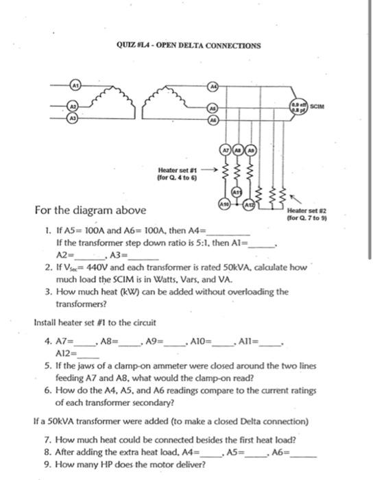 Solved 1. If A5=100A and A6=100A, then A4= (Tor Q. 7 to 9) | Chegg.com