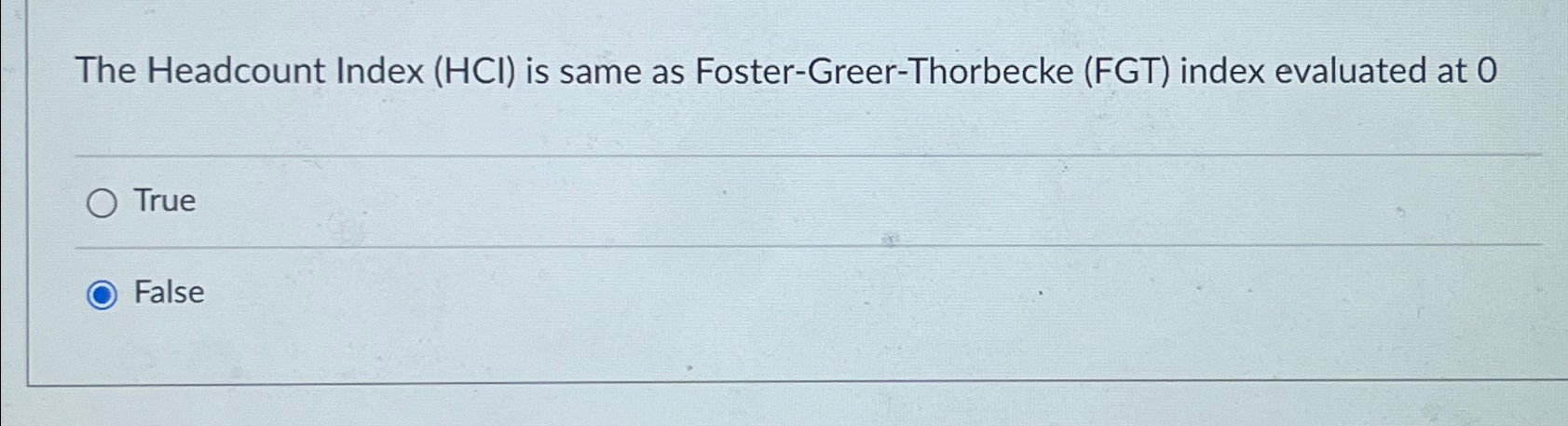 Solved The Headcount Index ( HCl ﻿is same as | Chegg.com
